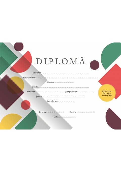 Diploma premiu bulina galbena